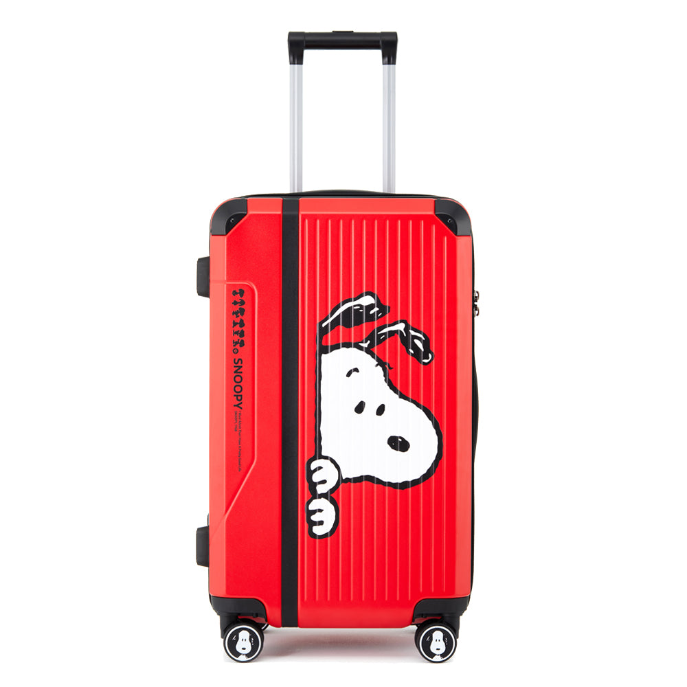 Peanuts Snoopy "Peeking" Limited Edition 24 Inch Luggage - Red | SNPY ONLY