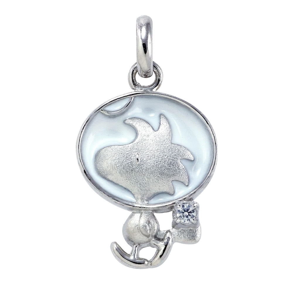 Peanuts Woodstock Astronaut Sterling Silver Pendant | SNPY ONLY