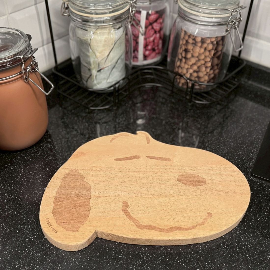 Peanuts Snoopy "Smiley Vibes" Wooden Serving Platter | SNPY ONLY