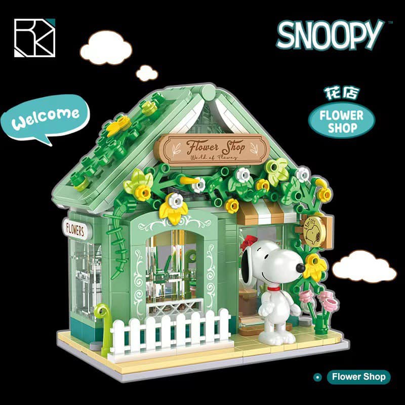 Peanuts Snoopy "Shop Owner" Building Block Set | SNPY ONLY