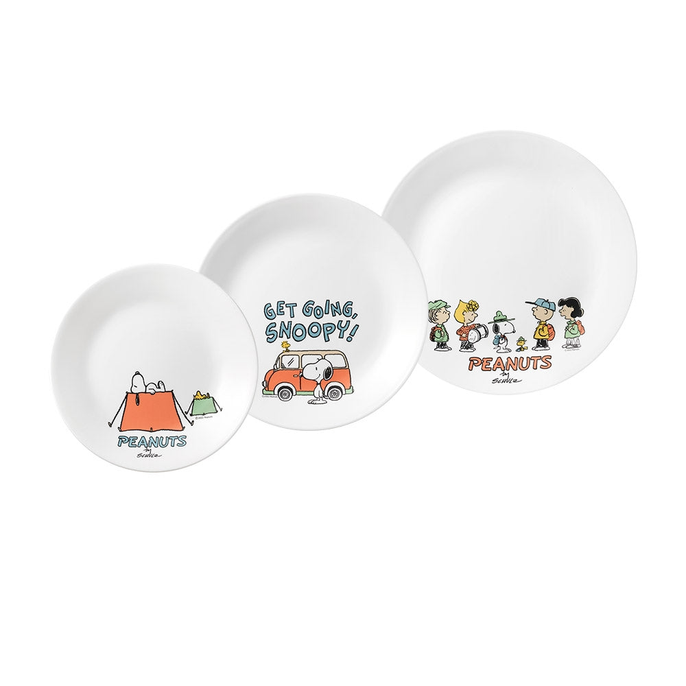 Corelle Peanuts Snoopy Beagle Scouts Plate Set | SNPY ONLY