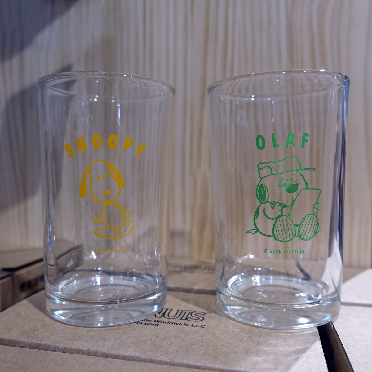 Peanuts Snoopy & Olaf Drinking Glass Set B | SNPY ONLY