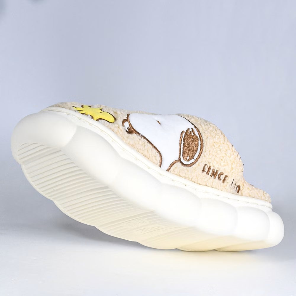 Peanuts Snoopy "Snoopy & Woodstock" Thick Sole Slippers | SNPY ONLY