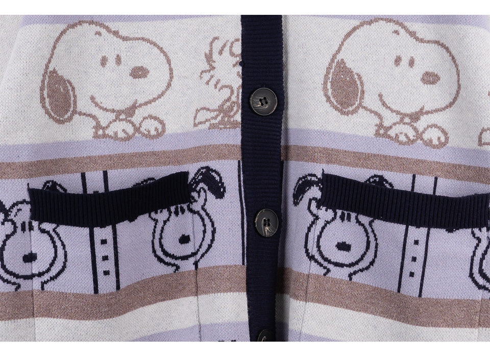 Peanuts Snoopy "Paw Prints" Knitted Sweater Jacket | SNPY ONLY