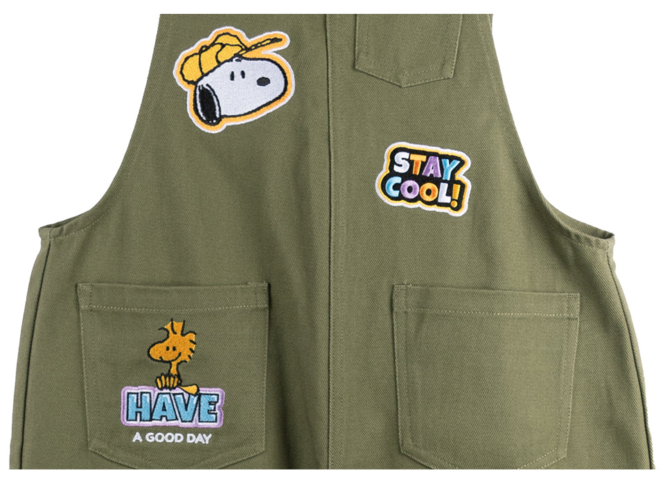 Peanuts Snoopy "Stay Cool" Green Overalls| SNPY ONLY