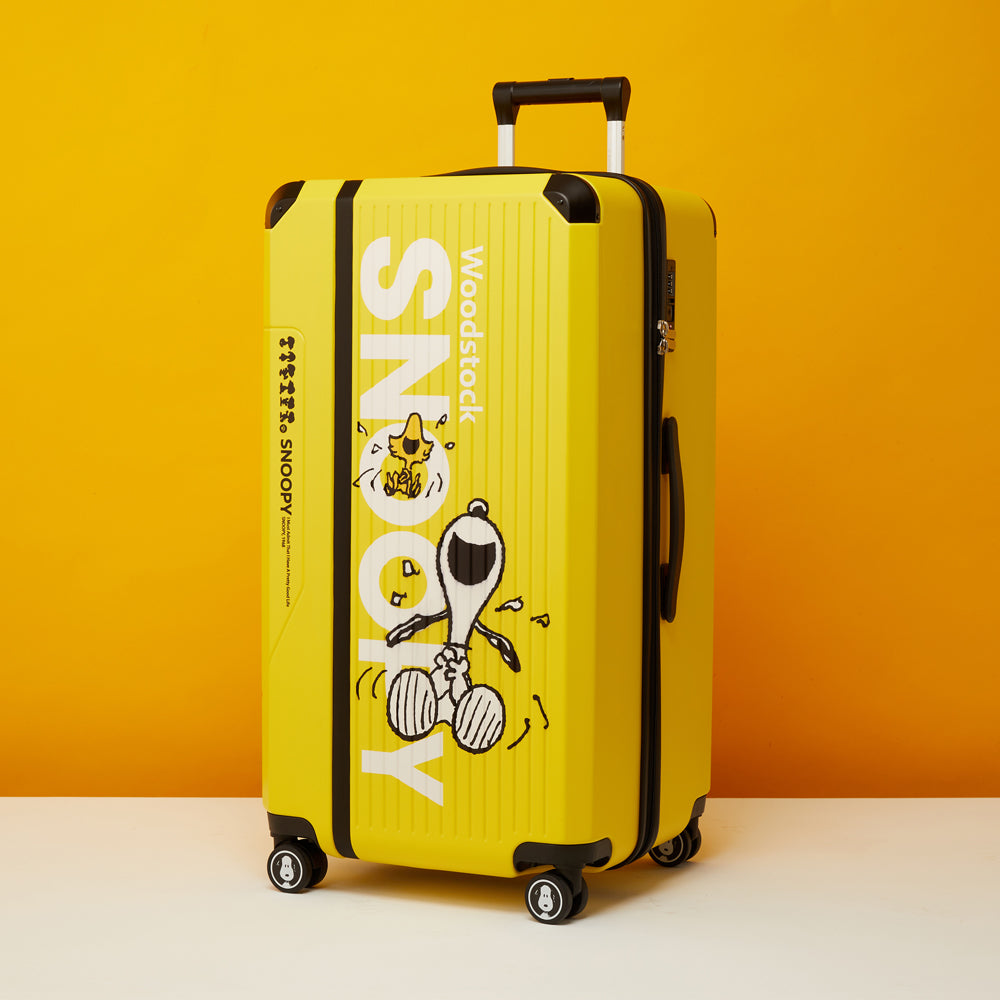 Peanuts Snoopy "Joyful" Limited Edition 28 Inch Luggage - Yellow | SNPY ...