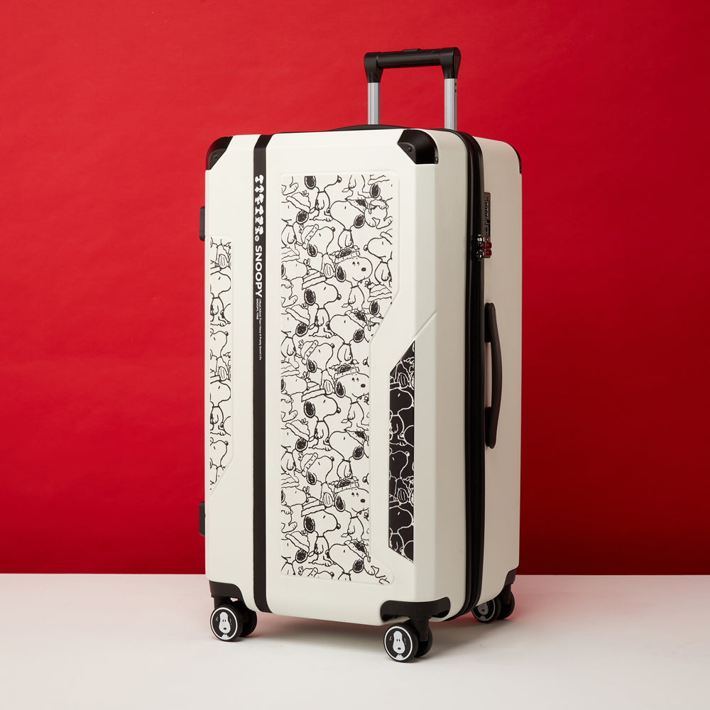 Peanuts Snoopy "Motif" Limited Edition 28 Inch Luggage - White | SNPY ONLY